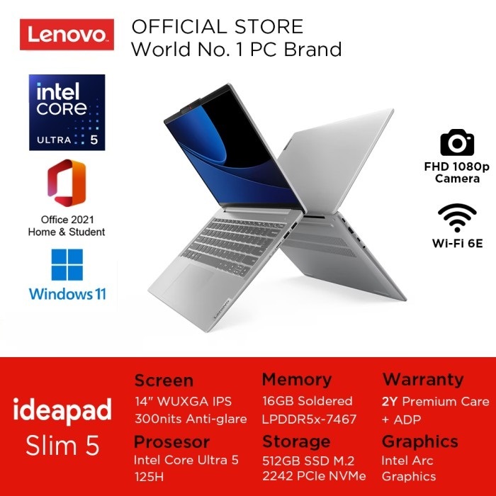 Jual Lenovo IdeaPad Slim 5 5i 2JID Intel Core Ultra 5-125H 16GB 512GB ...
