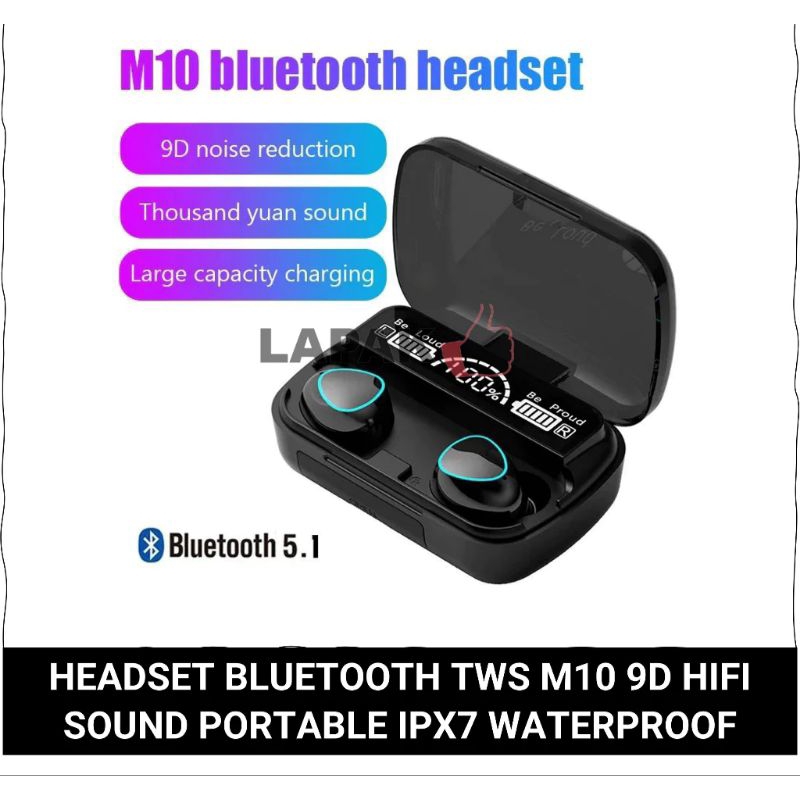 Jual headset Bluetooth M12/M10 stereo mega bas geming(original ...
