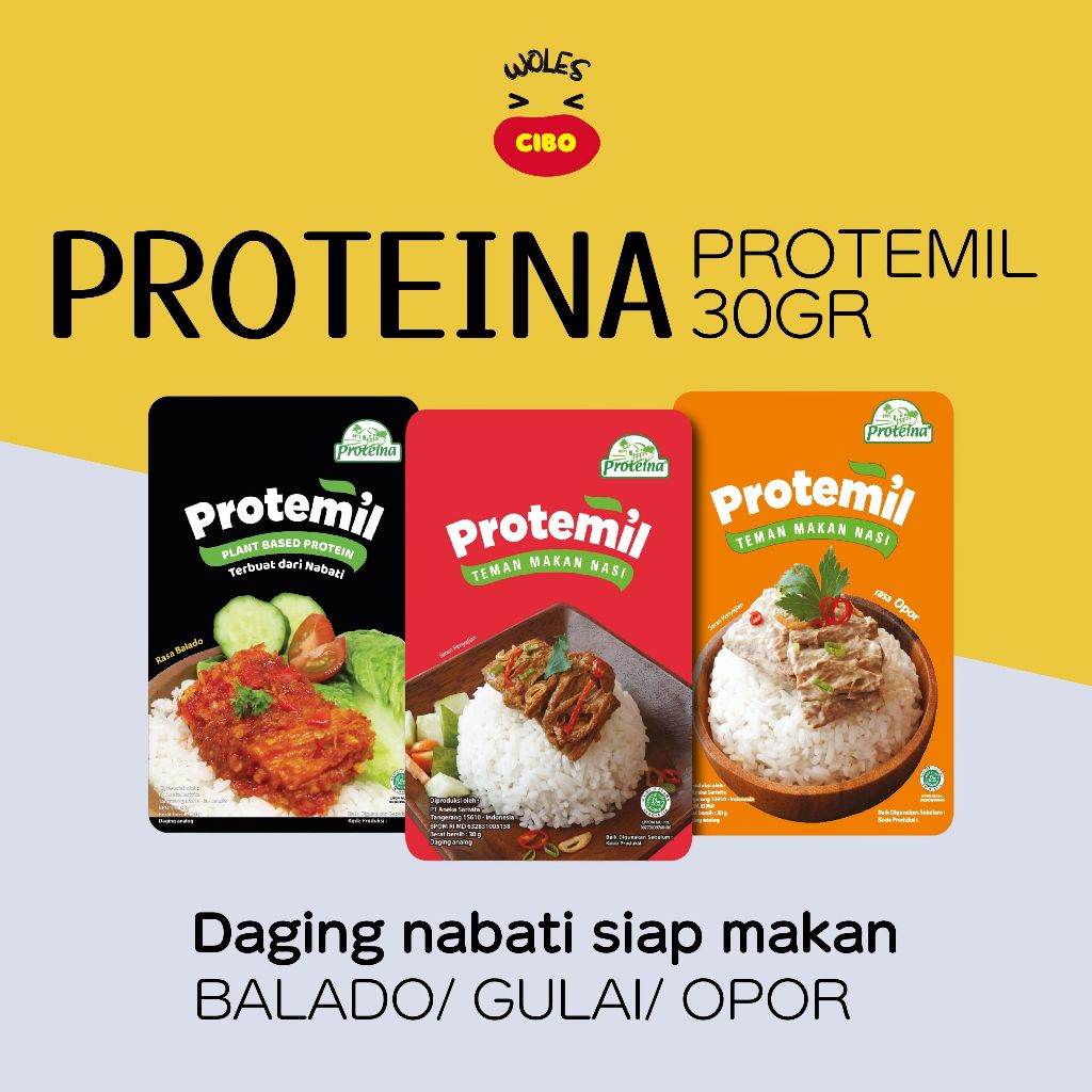 Jual Proteina Protemil 30 gram Balado/ Gulai/ Opor | Shopee Indonesia