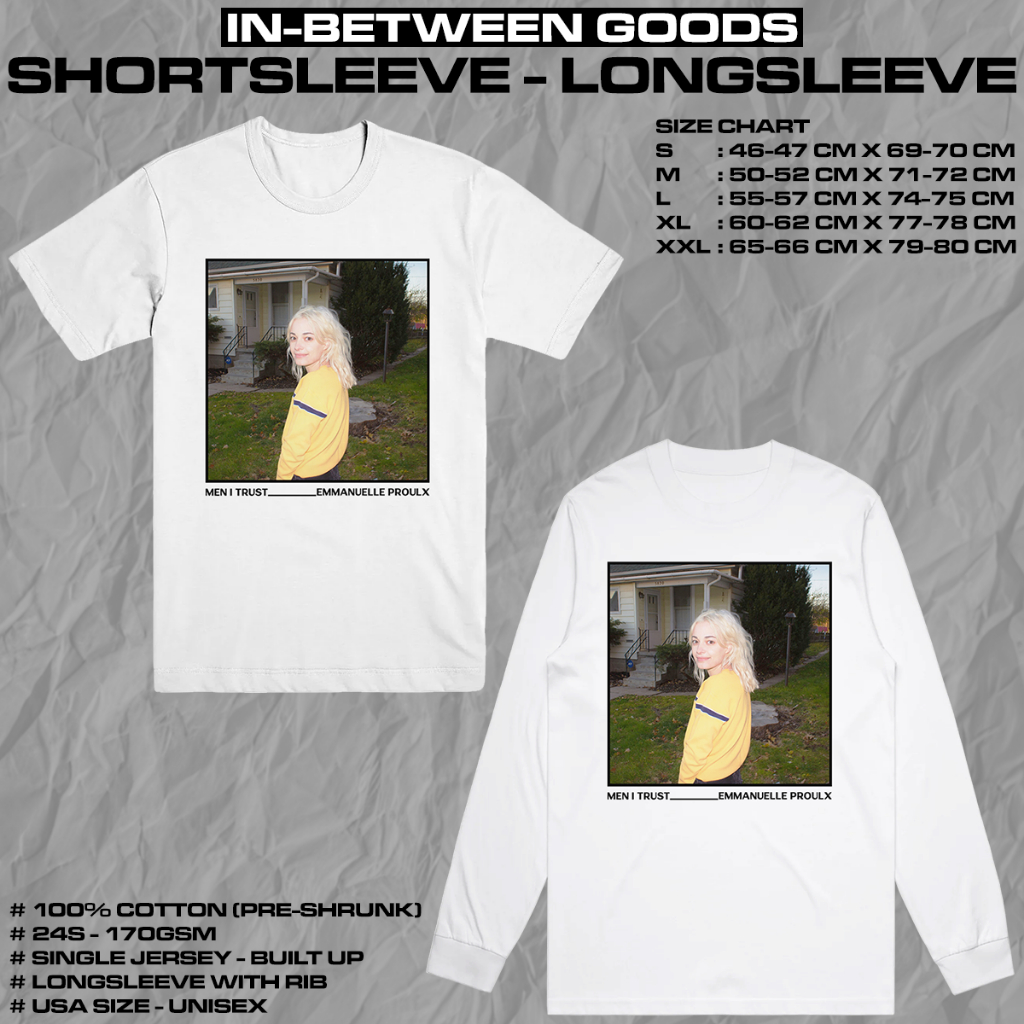 Jual MEN I TRUST - EMMANUELLE PROULX | T-SHIRT | LONGSLEEVE | BAND ...