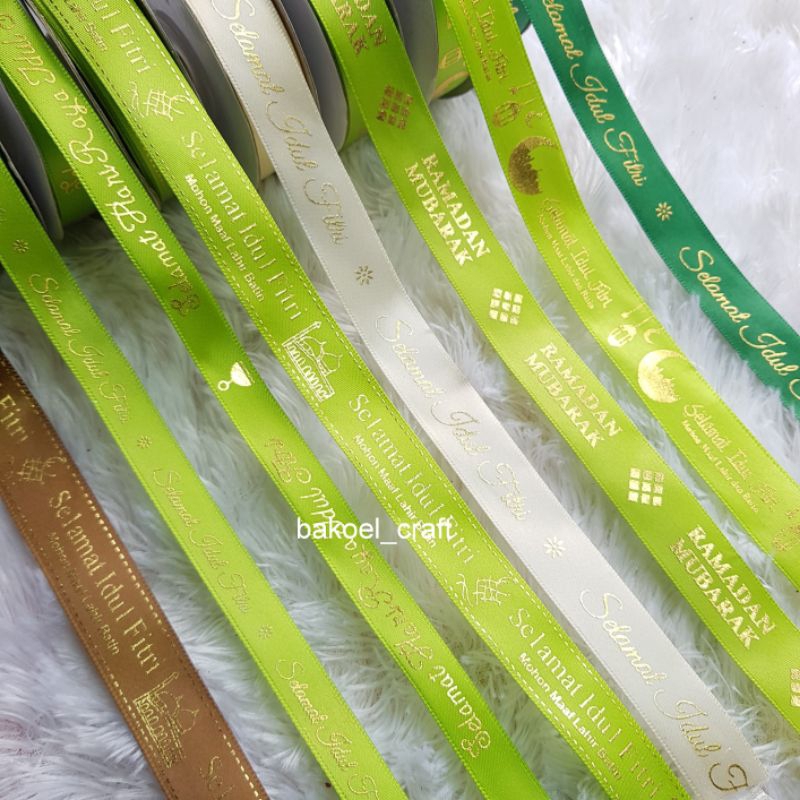Jual (1 YARD) PITA SATIN IDUL FITRI LEBARAN PITA KADO HAMPERS PARCEL ...