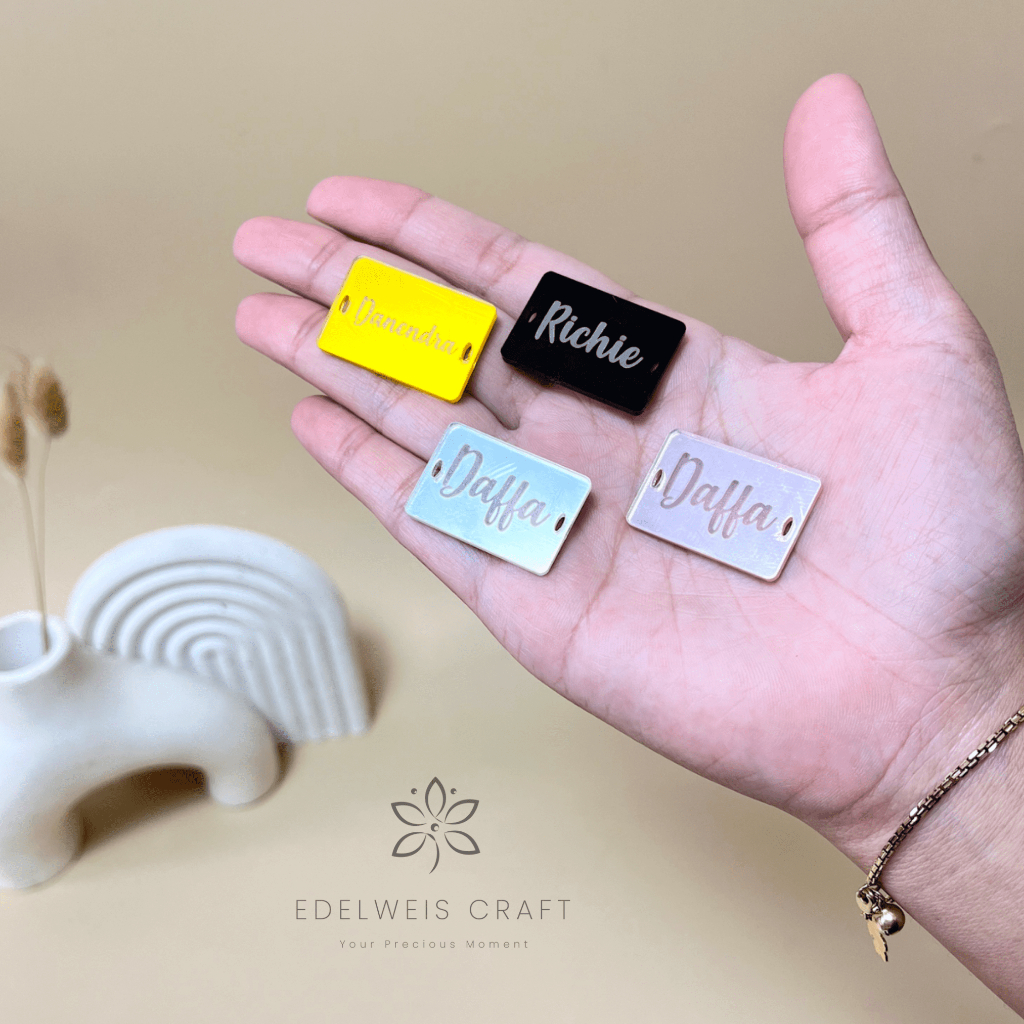 Jual LABEL AKRILIK / LABEL HIJAB BRANDING / CUSTOM LABEL / LABEL HIJAB ...