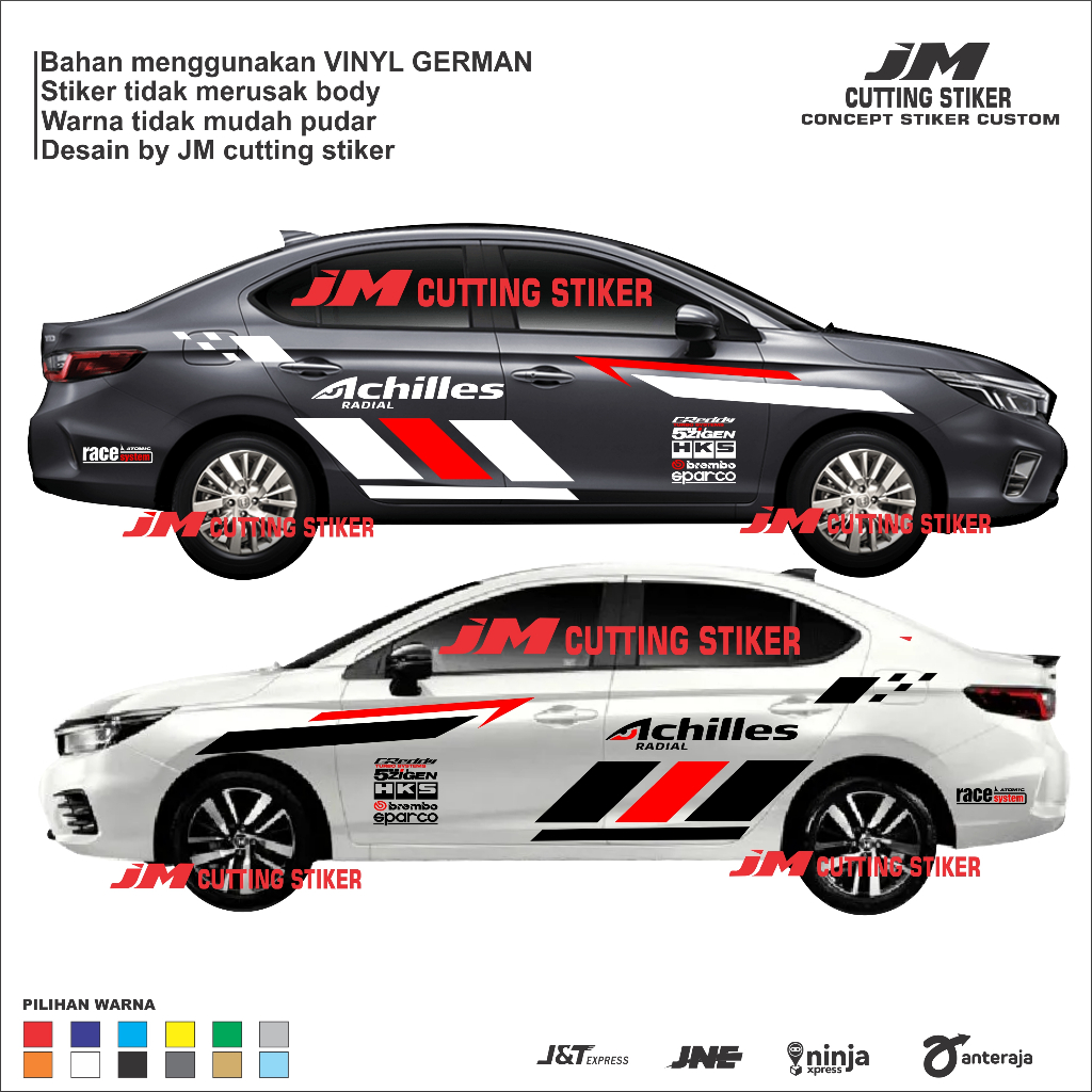 Jual stiker mobil all sedan cutting stiker striping mobil sedan vios ...