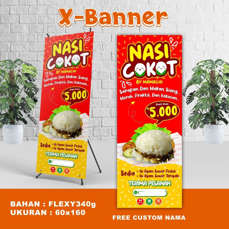 Jual SPANDUK BANNER NASI COKOT NASI GIGIT NASI KEPAL ONIGIRI | Shopee ...