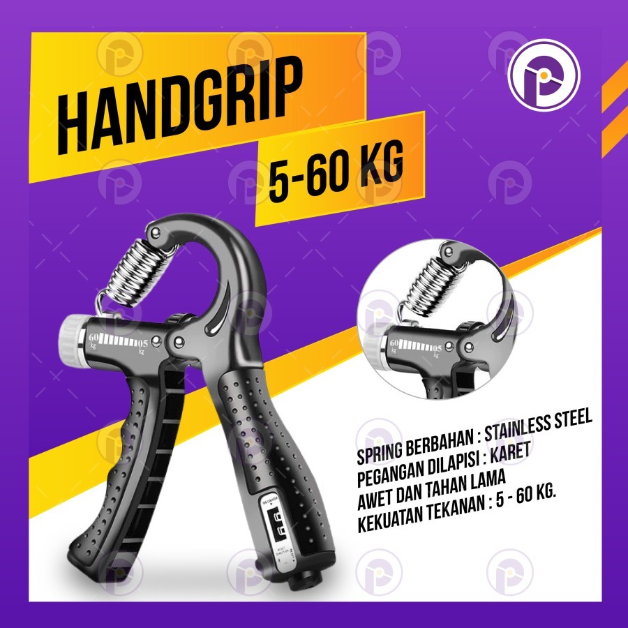 Jual Handgrip 5-60 kg Hand Grip Alat Fitness Olahraga Otot Tangan GYM ...
