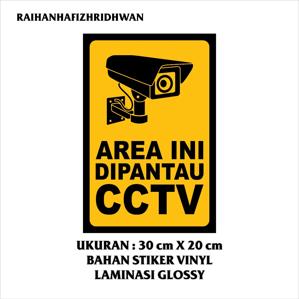Jual STIKER / STIKER CCTV / CCTV / STIKER RAMBU RAMBU / AREA INI DIPANTAU CCTV | Shopee Indonesia
