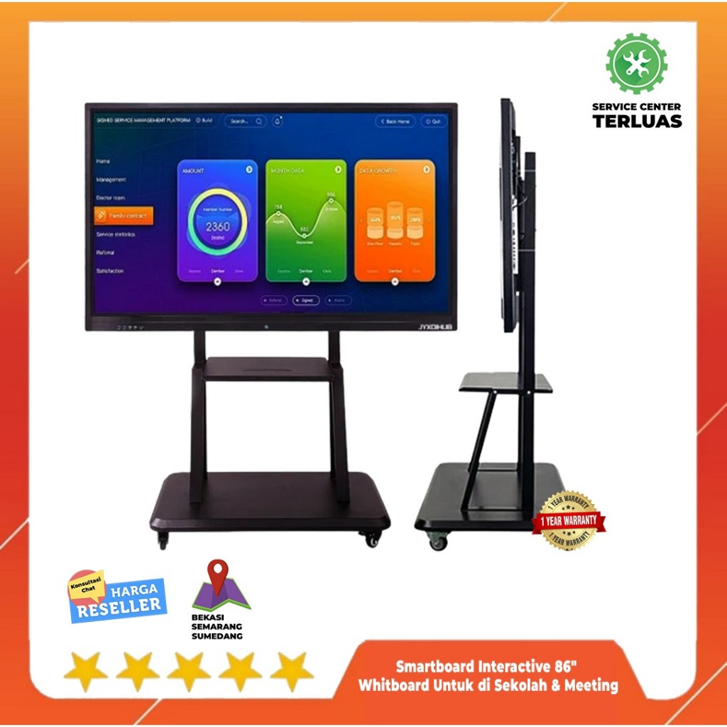 Jual SMARTBOARD INTERACTIVE PANEL 75 INCH UNTUK DI SEKOLAH harga unit ...