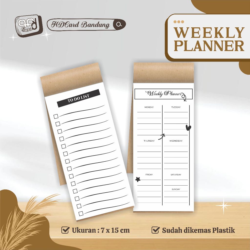 Jual Weekly Planner Ready ( Notes / Notebook / Notepad / Memo Kecil ...