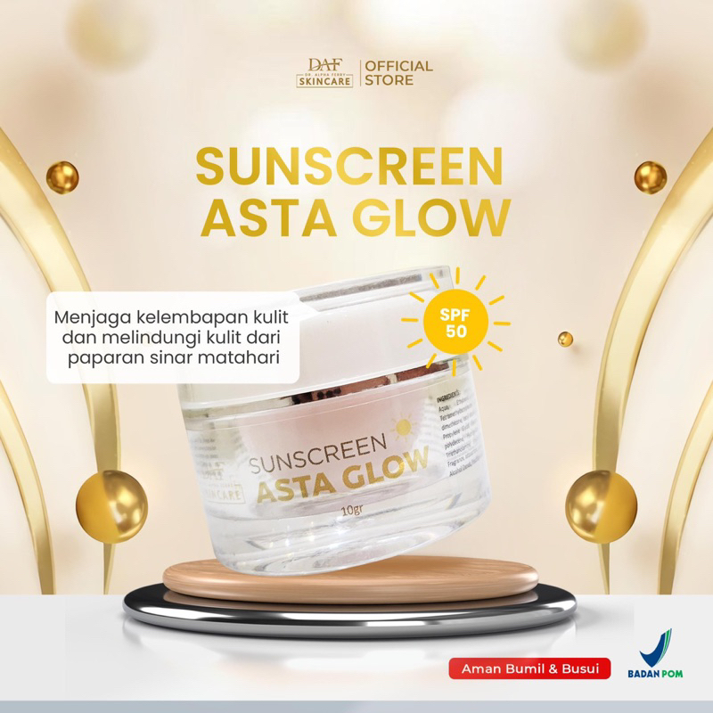 Jual DAF SKINCARE - SUNSCREEN ASTA GLOW SPF 50 | KRIM PAGI PENCERAH ...