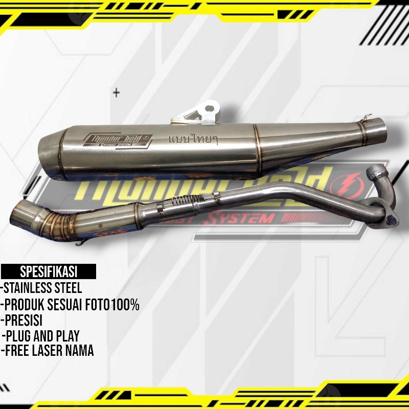 Jual KNALPOT STANDAR RACING SUPRA 125 FI SUPRA HELM IN PNP ABSOLUTE ...