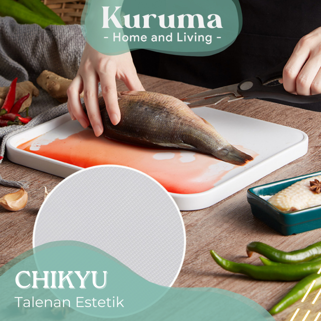 Jual KURUMA - CHIKYU Cutting Board Dapur Praktis Talenan Plastik ...