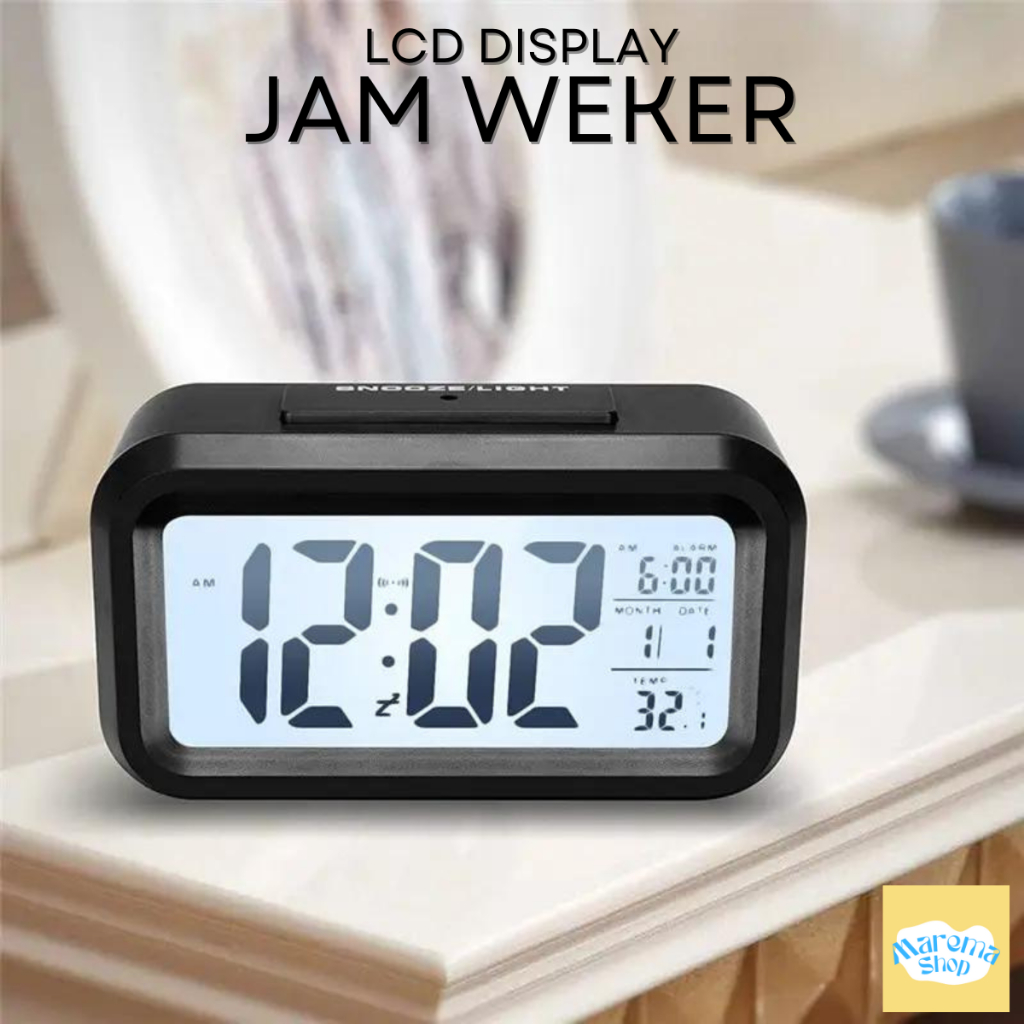Jual Jam Weker Digital Jam Meja LED Digital Clock Digital Smart Alarm ...
