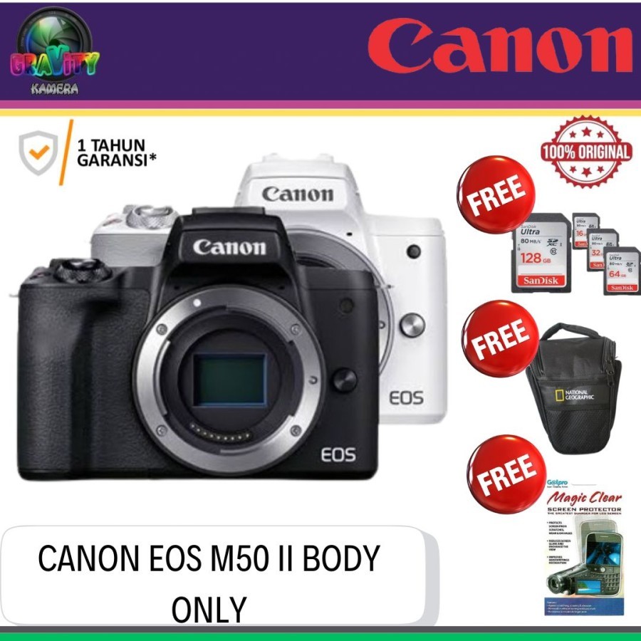 Jual CANON EOS M50 II BODY ONLY / CANON M50 II BODY ONLY | Shopee Indonesia