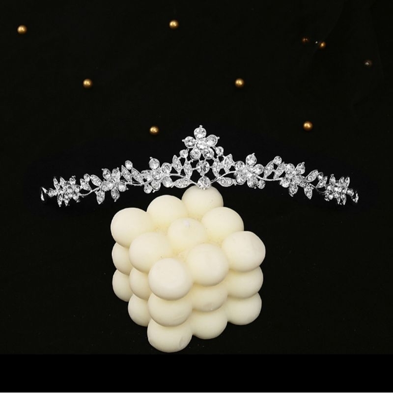 Jual Mahkota Wisuda / Akad Murah - Silver Crown Simple - Wedding Crown ...