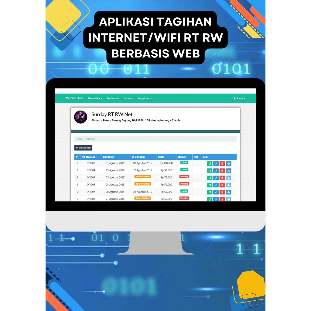 Jual Aplikasi Tagihan Internet/Wifi RT RW Berbasis Web | Shopee Indonesia Jual Aplikasi Tagihan Internet/Wifi RT RW Berbasis Web | Shopee Indonesia