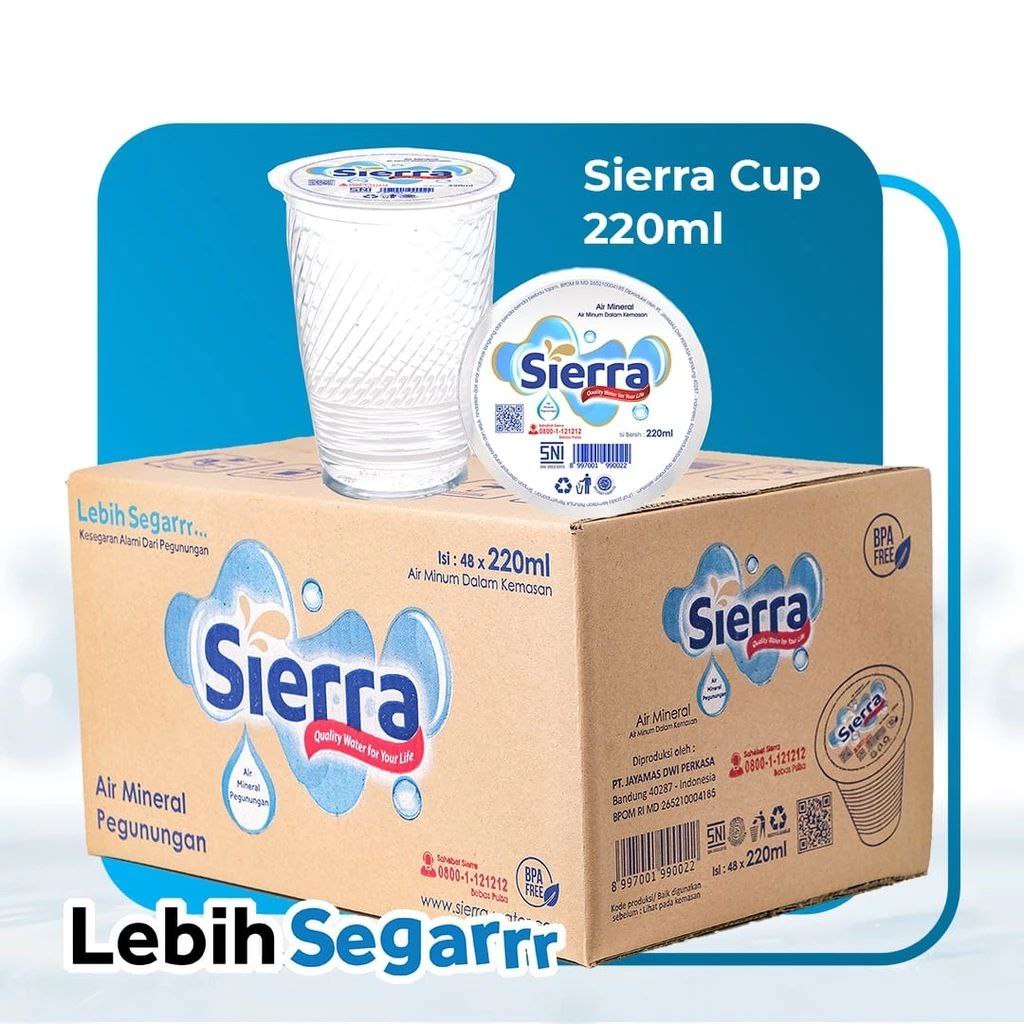 Jual SIERRA Air Mineral Classic Cup 220ml / Air Minum Gelas Bandung ...