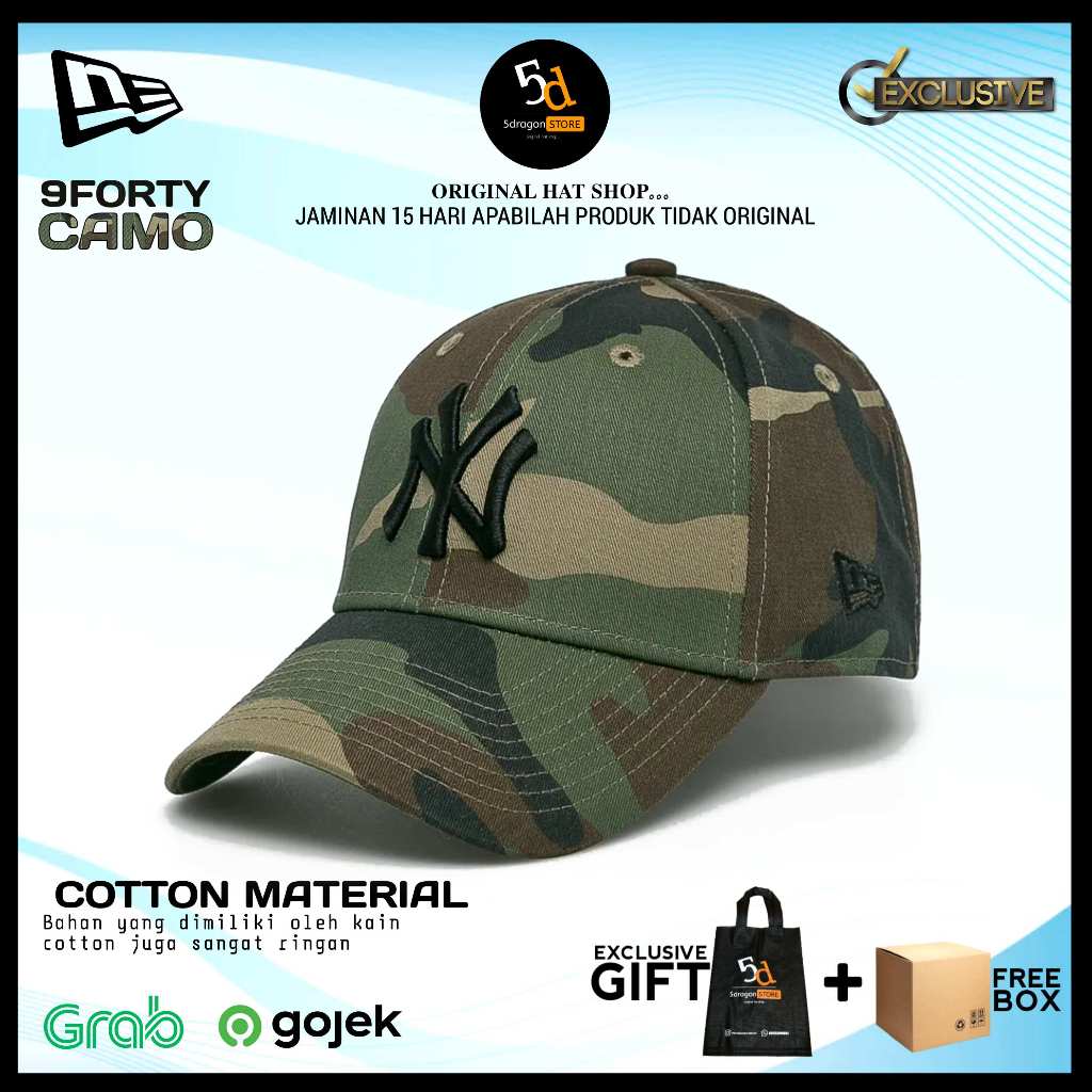 Jual TOPI NEW ERA ORIGINAL 9FORTY NEW YORK YANKEES CAMO WOODLAND ...