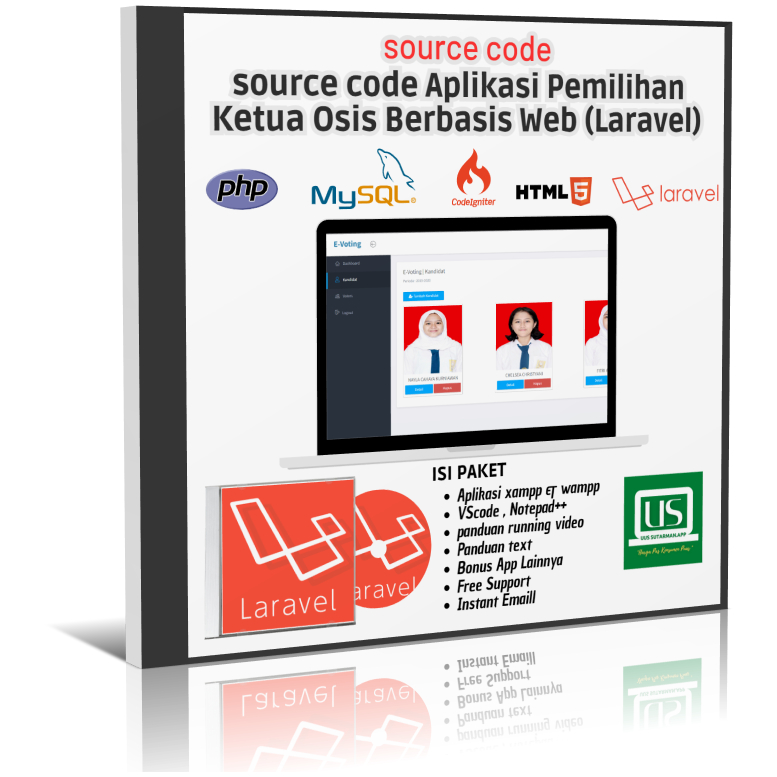 Jual source code Aplikasi Pemilihan Ketua Osis Berbasis Web (Laravel) 5 ...