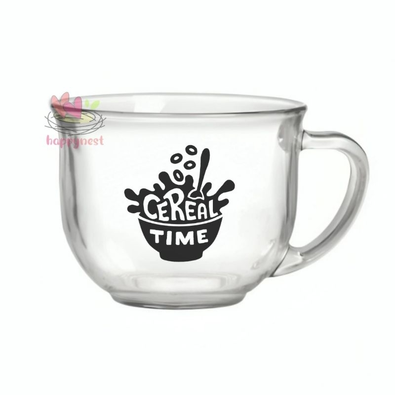 Jual Mug Besar Jumbo Bubur Sereal Kaca Gagang Estetik Kado Unik Wisuda ...