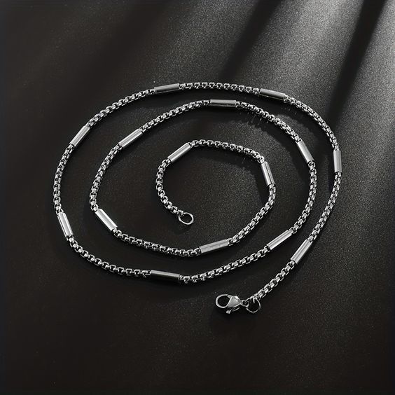 Jual Kalung Pria Titanium Model Rolo Tabung Diameter 3mm Silver Tahan ...