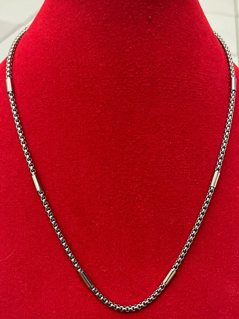 Jual Kalung Pria Titanium Model Rolo Tabung Diameter 3mm Silver Tahan ...