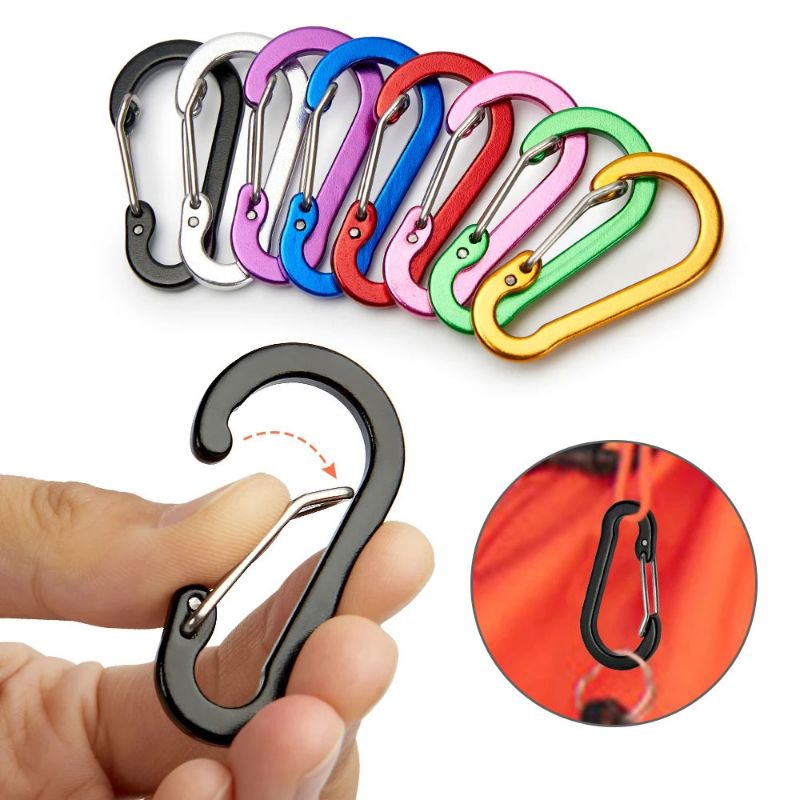 Jual Gantungan Carabiner Aluminium Alloy Snap Clip Lock 1 PCS | Shopee ...