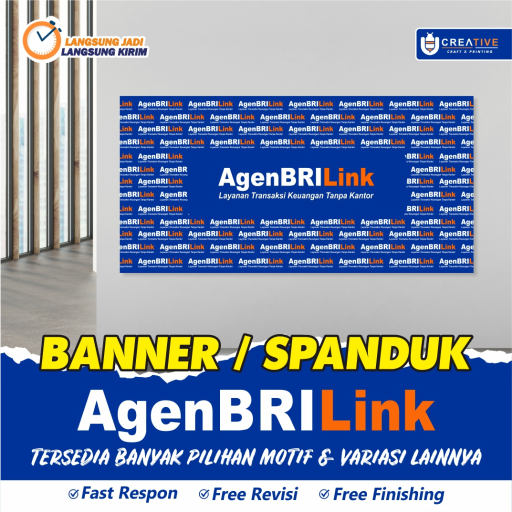 Jual Banner / Spanduk Backdrop Dinding Agen BRILink | Shopee Indonesia
