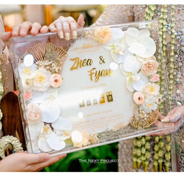 Jual Bingkai mahar pernikahan | Mahar pernikahan Full akrilik tetes air ...