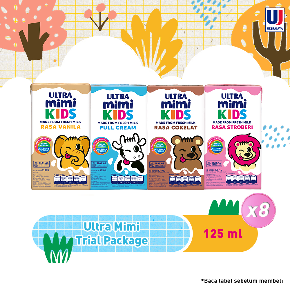 Jual Ultra Mimi Susu UHT 125ml - isi 8 pcs - Pilihan Varian Rasa ...
