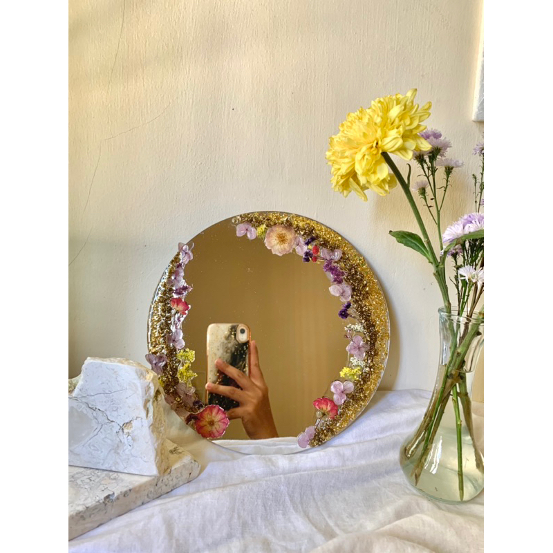 Jual cermin estetik/cermin resin/ kado unik/ resin mirror estetik ...