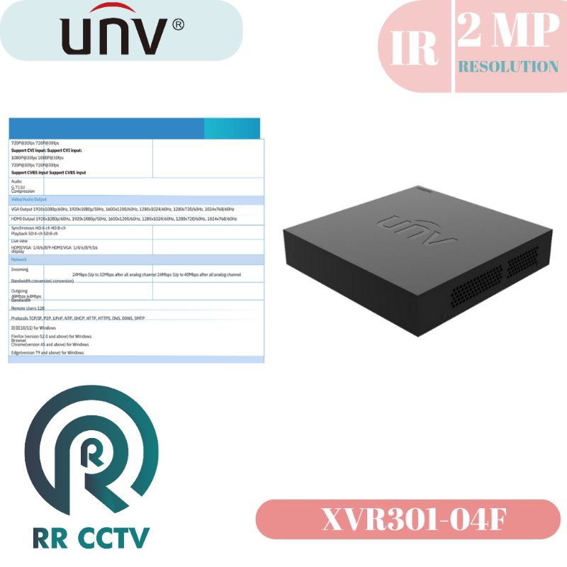Jual MESIN CCTV 4CH UNV DVR XVR301-04F GARANSI GANTI BARU 1TH | Shopee ...