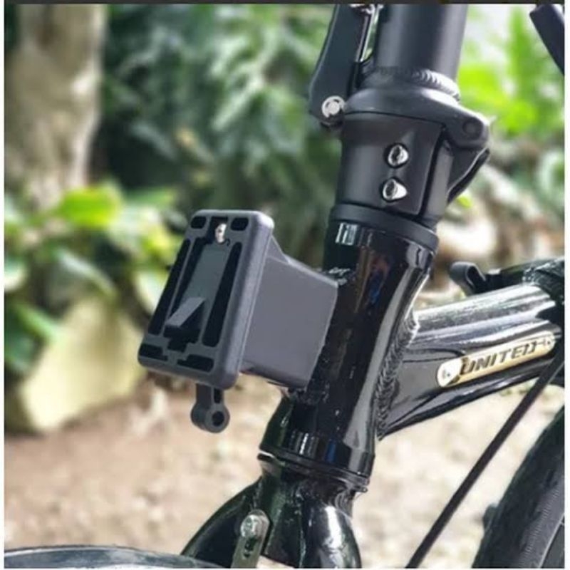 Jual FRONT BLOCK sepeda lipat Hitam Polos Dudukan tas Bracket breket ...