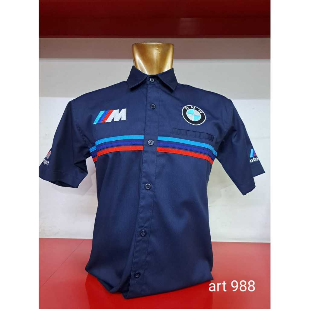 Jual baju seragam otomotif BMW, baju komunitas Moto GP, kemeja bordir ...
