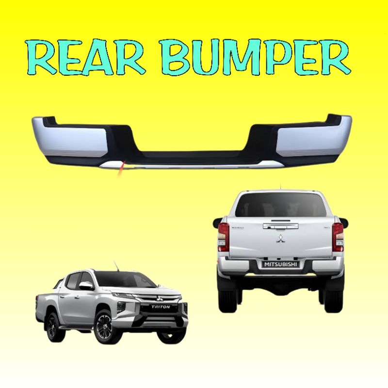 Jual rear bumper guard strada triton bemper belakang 2019 2020 2021 ...