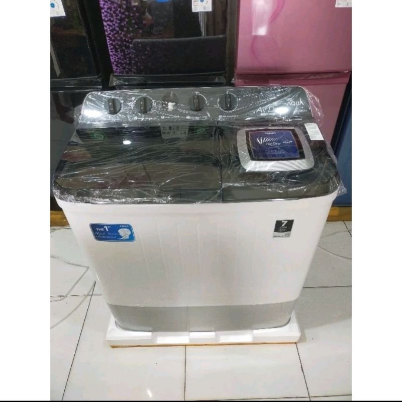Jual Mesin Cuci 2 Tabung AQUA 10 KG QW 1050XT / QW-1030HT Hijab Series ...