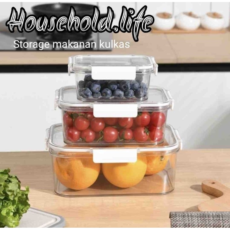 Jual Storage Makanan Kulkas / Kotak Makanan Kedap Udara / Storage ...