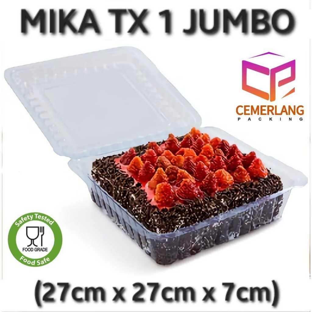 Jual MIKA BENING TX 1 JUMBO BOX KOTAK TX1 BESAR KUE BOLU PUDING AGAR ...