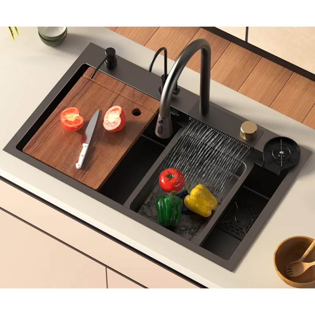 Jual Modern Kitchen Sink Luxury Stainless Steel Bak Cuci Piring SS304 ...
