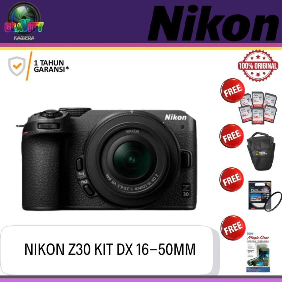 Jual NIKON Z30 KIT DX 16-50MM ED VR MIRRORLESS CAMERA / NIKON Z30 KIT ...