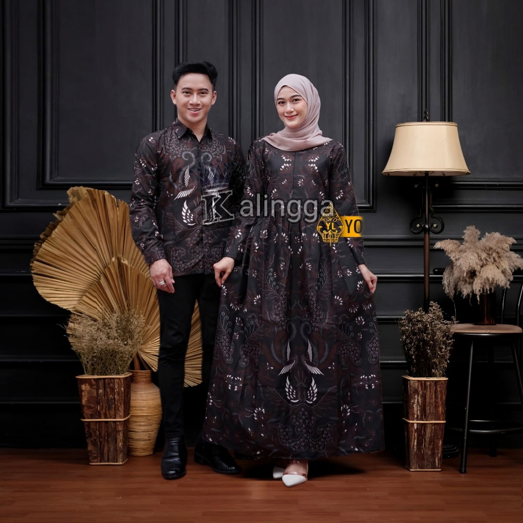 Jual Batik Couple Terlaris Harga Sepasang Gamis Batik Dan Kemeja Batik ...