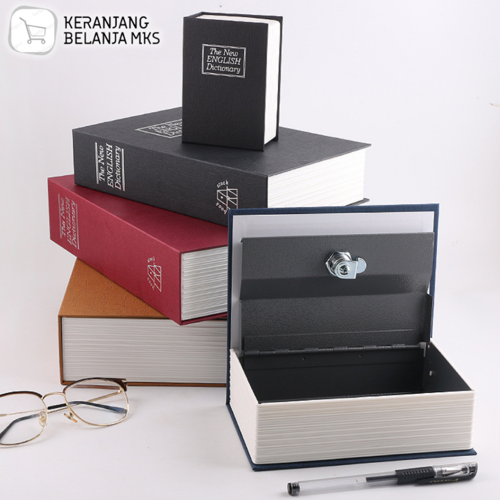 Jual Buku Brankas Mini kecil Kotak rahasia unik bentuk buku Novel Key ...