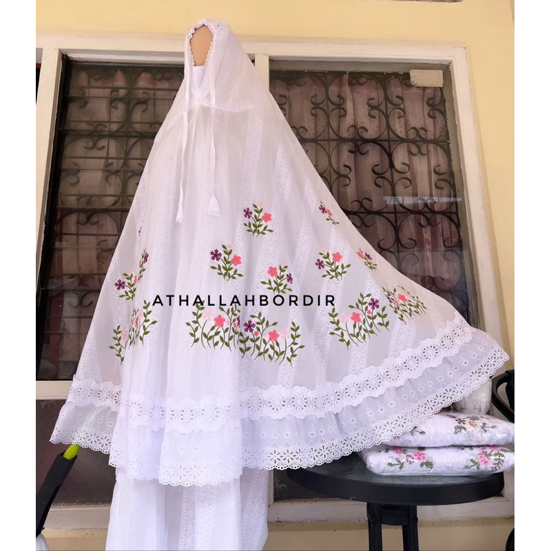 Jual Mukena bordir melati tumpuk | Shopee Indonesia