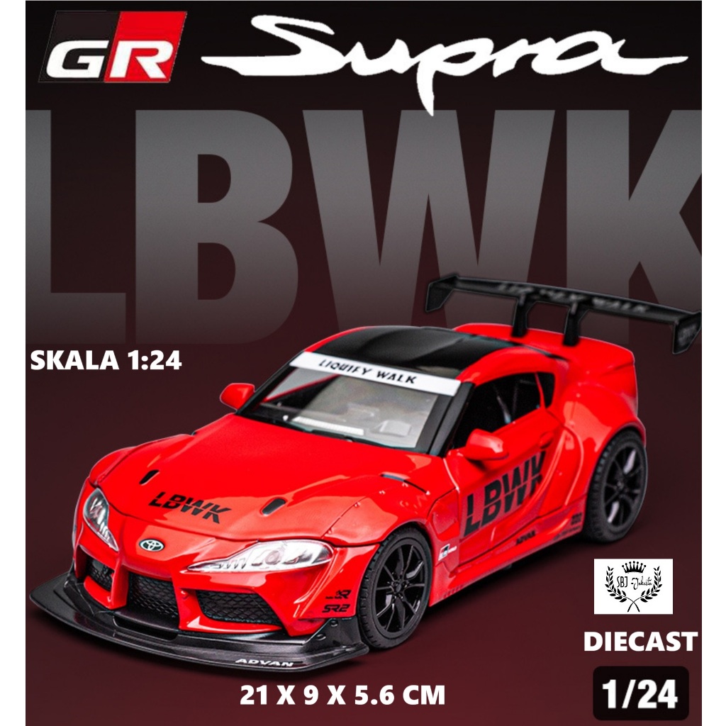 Jual Diecast mobil Toyota GR Supra LBWK skala 1:24 Liberty Walk edition ...