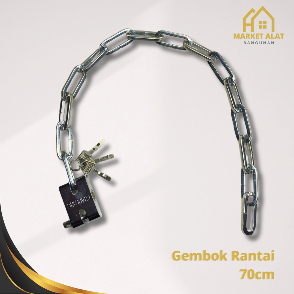 Jual Gembok Rantai 70 Cm Stainless SUS 304 / Chain Lock 70Cm / Gembok Sepeda Motor Pagar ...