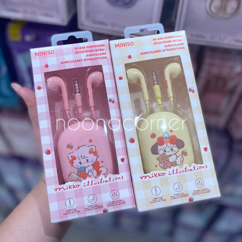 Jual Miniso x Mikko Illustrations - Headset / Earphones Mikko ...
