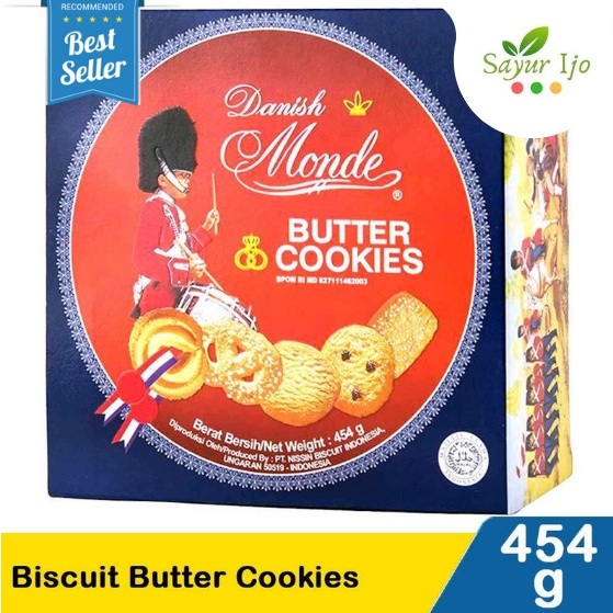 Jual MONDE Biscuits Danish Butter Cookies 454 Gram / Kaleng Biskuit Kue ...