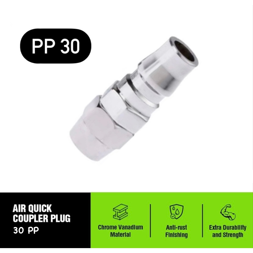 Jual Nepel Sambungan Selang Angin Kompresor PP 30 Quick Coupler Plug ...