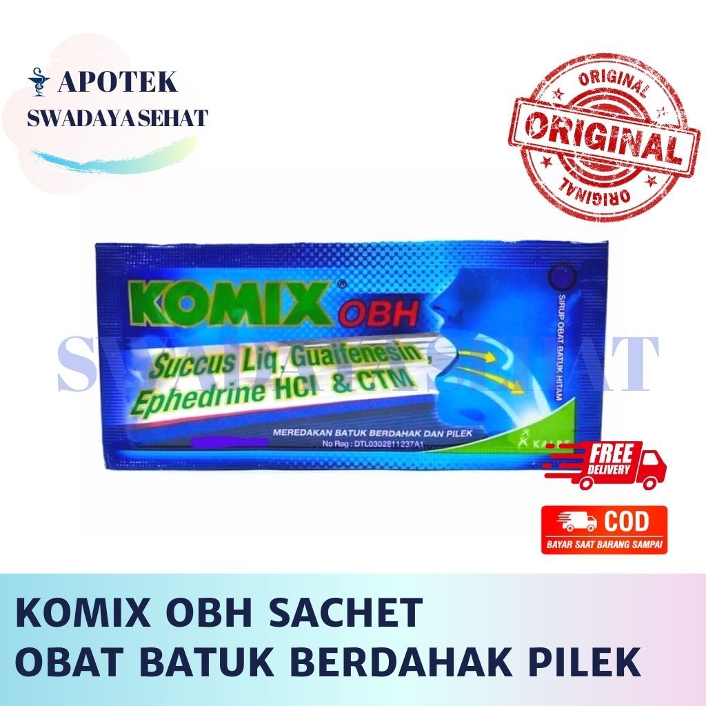 Jual KOMIX OBH SACHET - Redakan Batuk Perdahak Pilek Flu Herbal ...