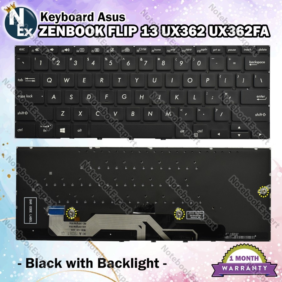 Jual Keyboard Laptop As Zenbook Flip 13 UX362 UX362FA Backlight ...