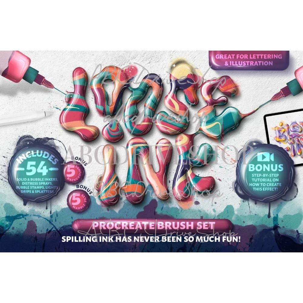 Jual Procreate Brush - Loose Ink Procreate Brush Set | Shopee Indonesia